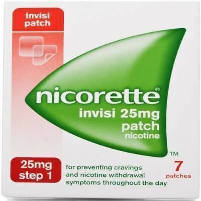 Nicorette Invisi 7 Patch 25mg Step 1.Ultior