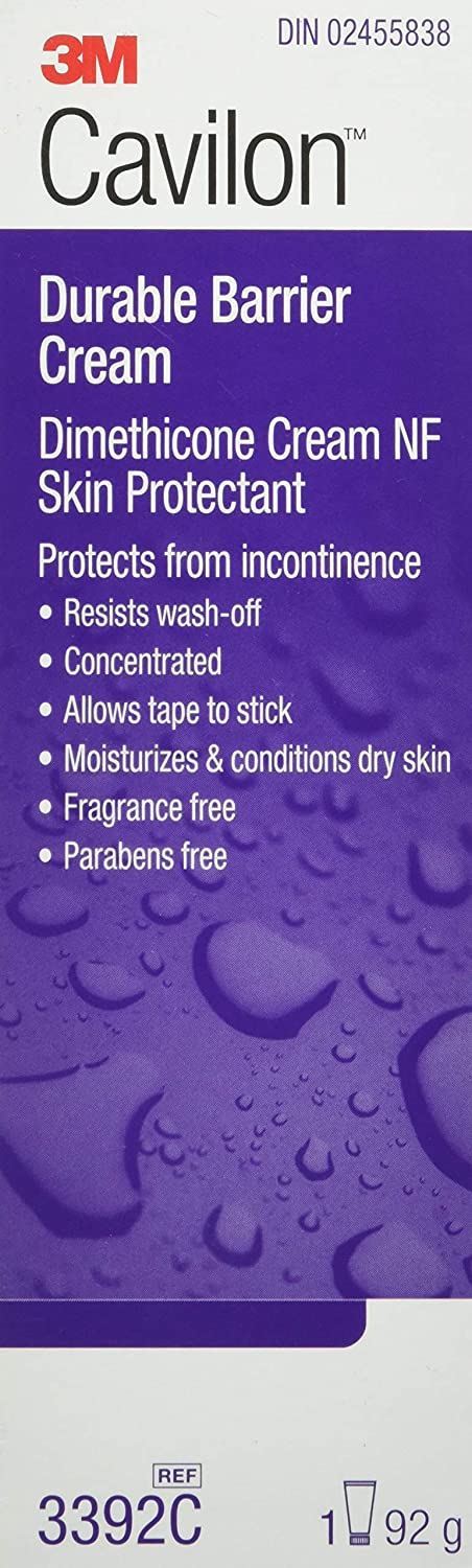 3M 3392C Cavilon Durable Barrier Cream, 92 g Tube.Ultior