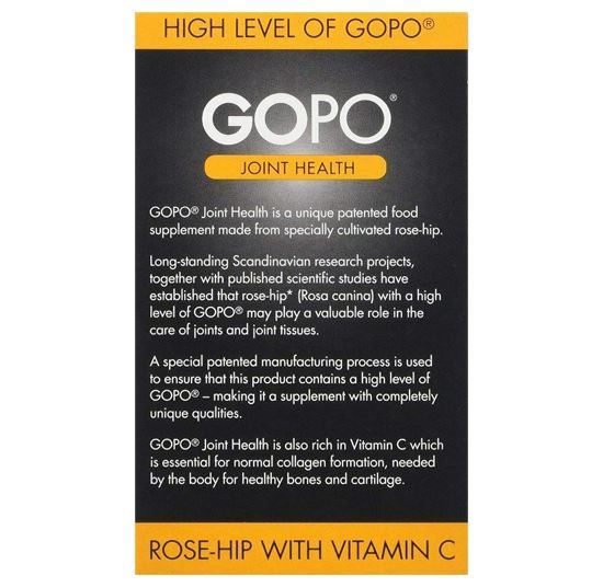 Gopo Rose Hip Joint Health Vitamin C Capsules - Pack of 120.Ultior